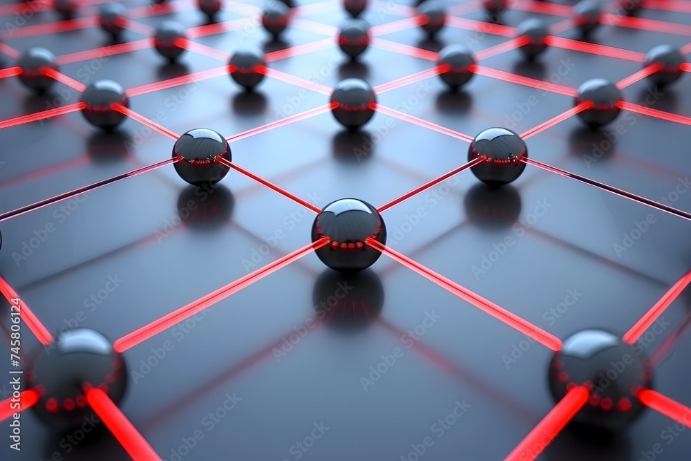 Modern and detailed 3D rendering of graphene structure in the style of ...