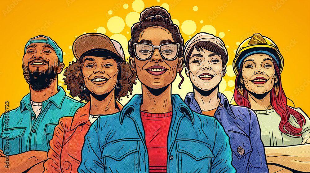 Diversity of people profession. DEIB diversity equity inclusion ...