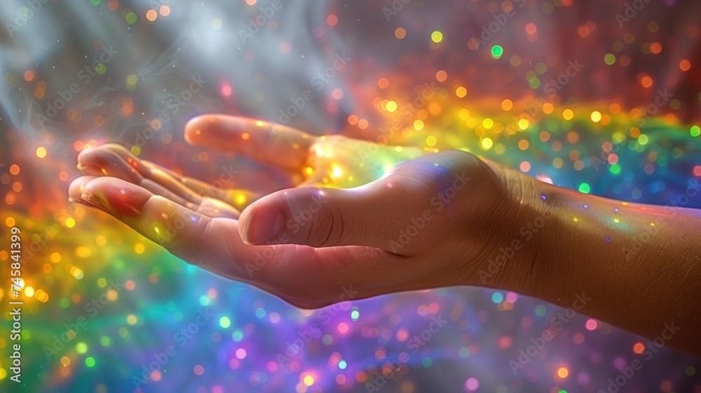 Celestial Connection. Under a starry night sky, the silhouette of a ...