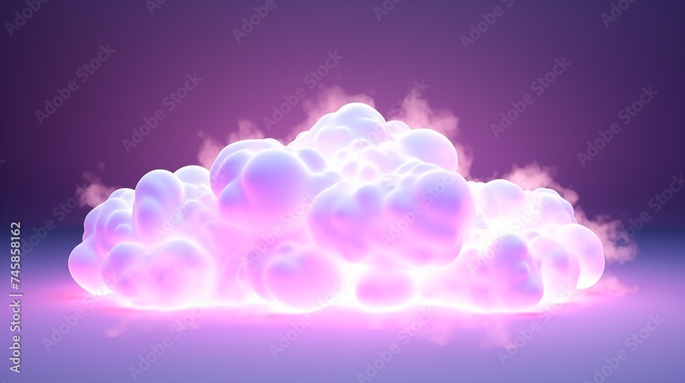 Glowing cloud background pattern. Sunset or sunrise background. Purple ...