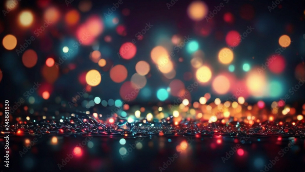 Abstract lights dots wallpaper. Generative AI. Stock Vector | Adobe Stock