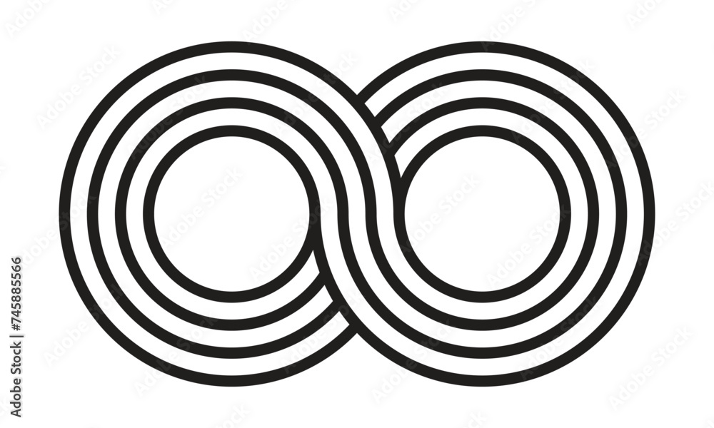 infinity shape. vector symbol on transparent background. Stock Vector ...