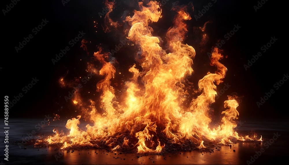Fire Animation on back ground. Overlay perfect for compositing into ...