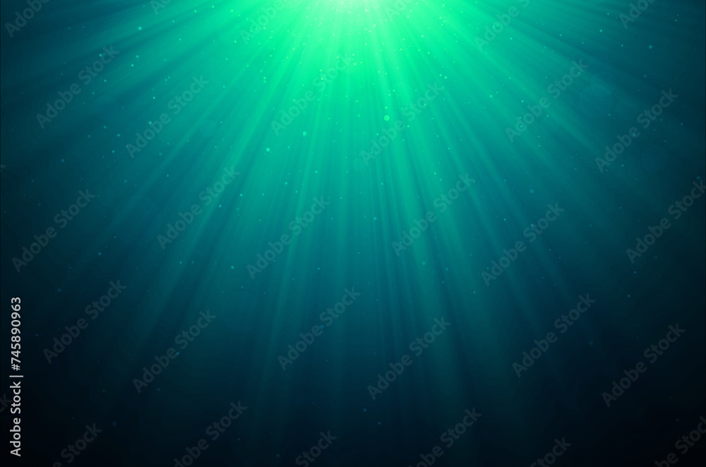 abstract green color beams of light, rays of light screen overlay on ...