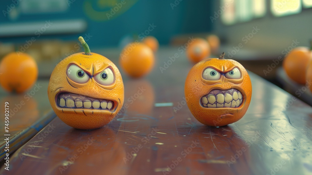 Anger management and mental health of students in school. Funny angry ...