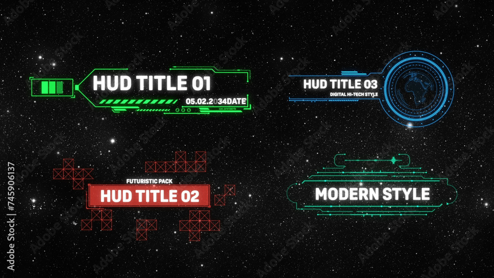 HUD Titles Stock Template | Adobe Stock