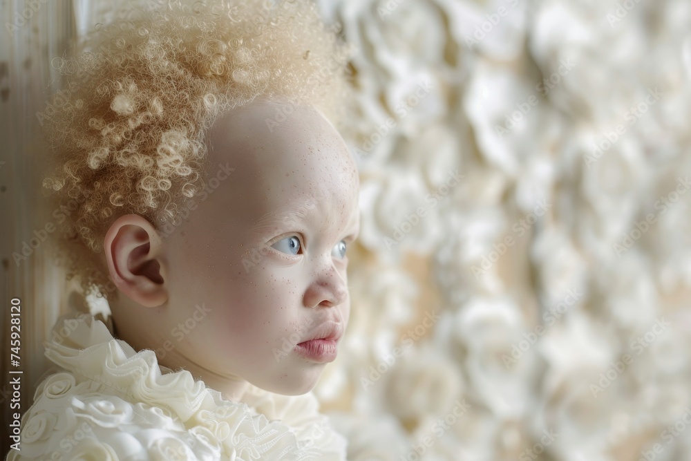 Albino baby in the style of photorealist details, afro-caribbean ...
