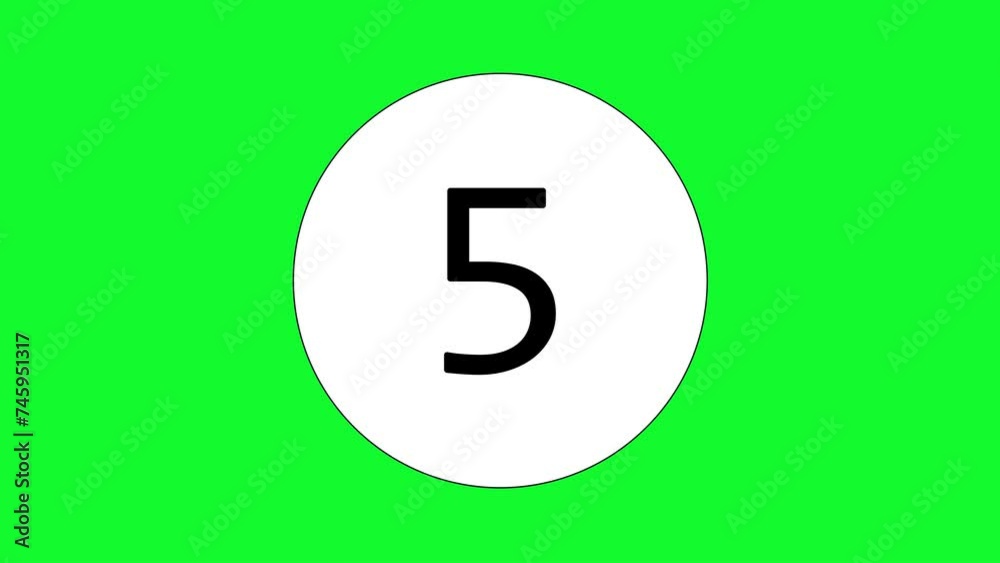 The countdown starts from 10, vectors, counting down with a green ...