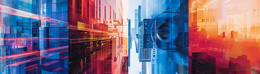 Futuristic cityscapes inspired by cryptic art movements, where ...