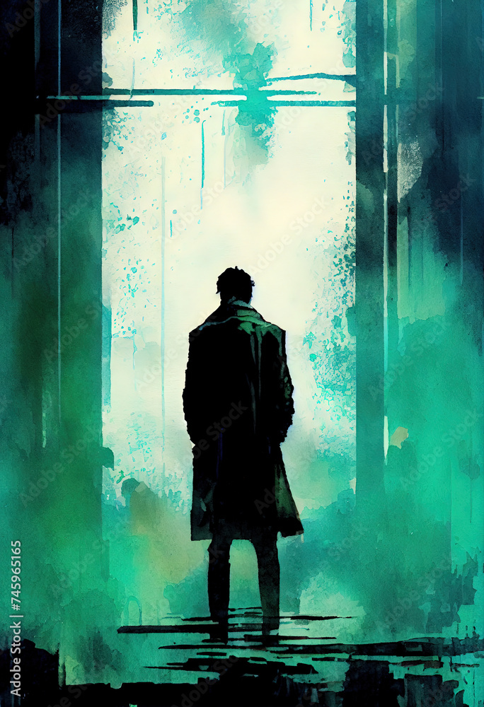 Matrix hieroglyphs backdrop. Ai render Stock Photo | Adobe Stock