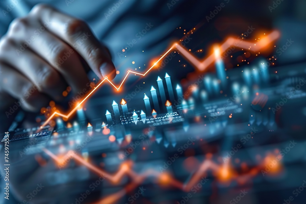 Charting the Course of Success An Upward Curving Arrow Symbolizing ...