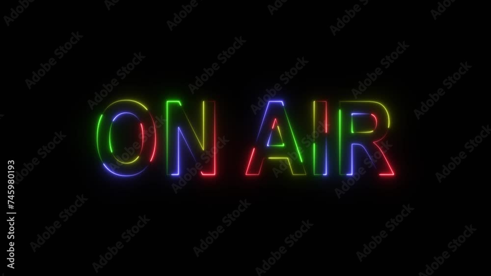 On air neon sign light on brick wall background. On Air sign lighting ...