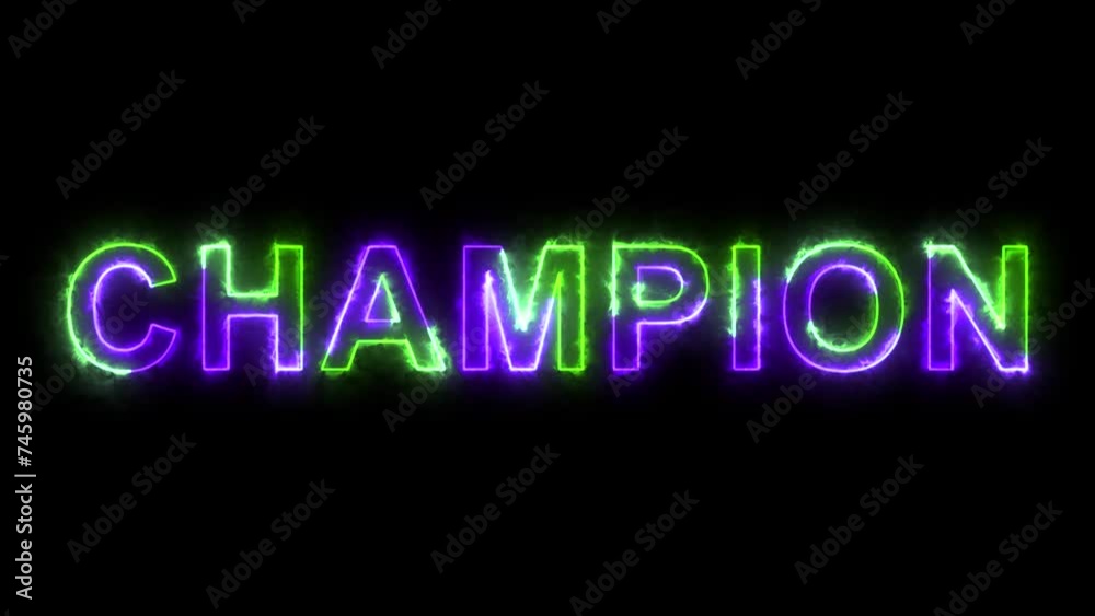 Champion, 1st place, Winner text written on a dirty concrete wall and ...