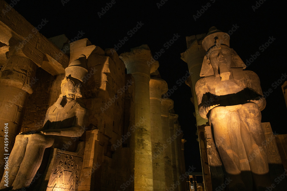 Luxor Temple, a large ancient Egyptian temple complex located on the ...