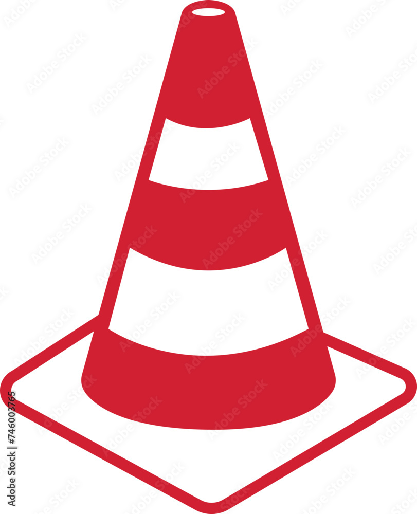 Traffic Cone Icon Line and Flat Solid Logo. Cone Symbol Glyph Vector, Logo cone de chantier ...