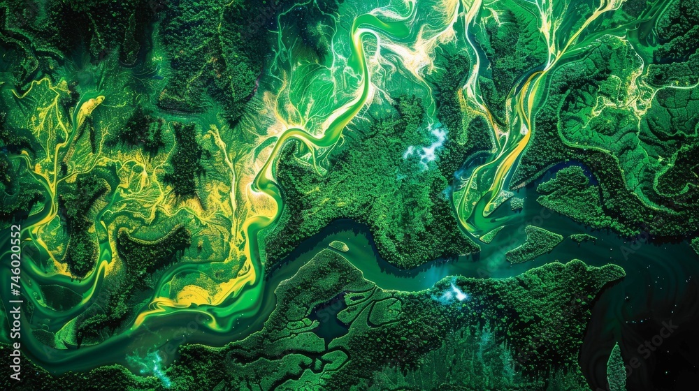 AI mapping the Amazon rainforest. Stock Photo | Adobe Stock