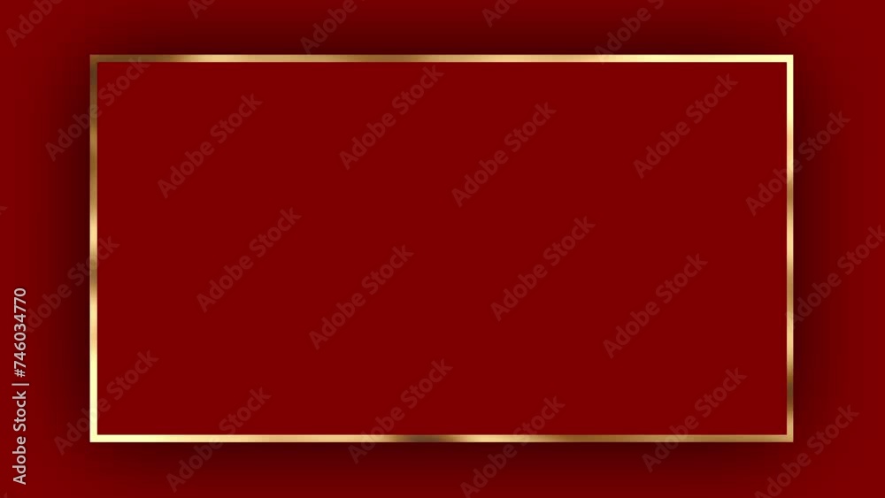 On a red background, a red rectangle frame with a gold border, free ...