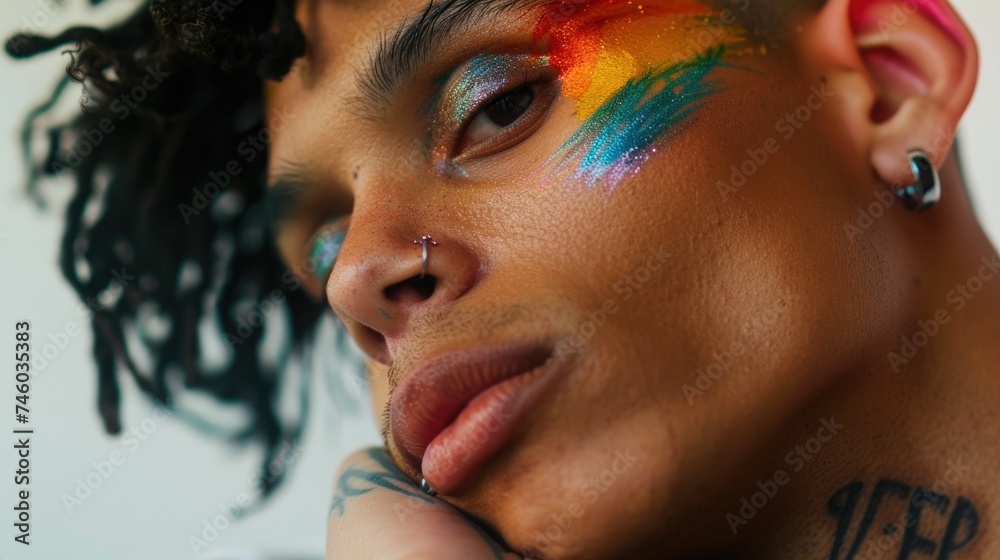 Diverse Unity - LGBTQ+ Pride. A powerful close-up of queer people ...