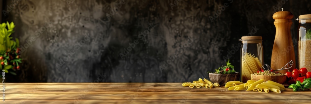 Classic culinary scene with Italian cooking theme - A beautifully ...