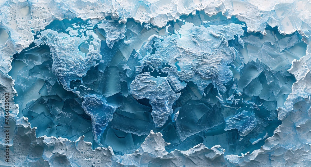 3D world map illustration Stock Illustration | Adobe Stock