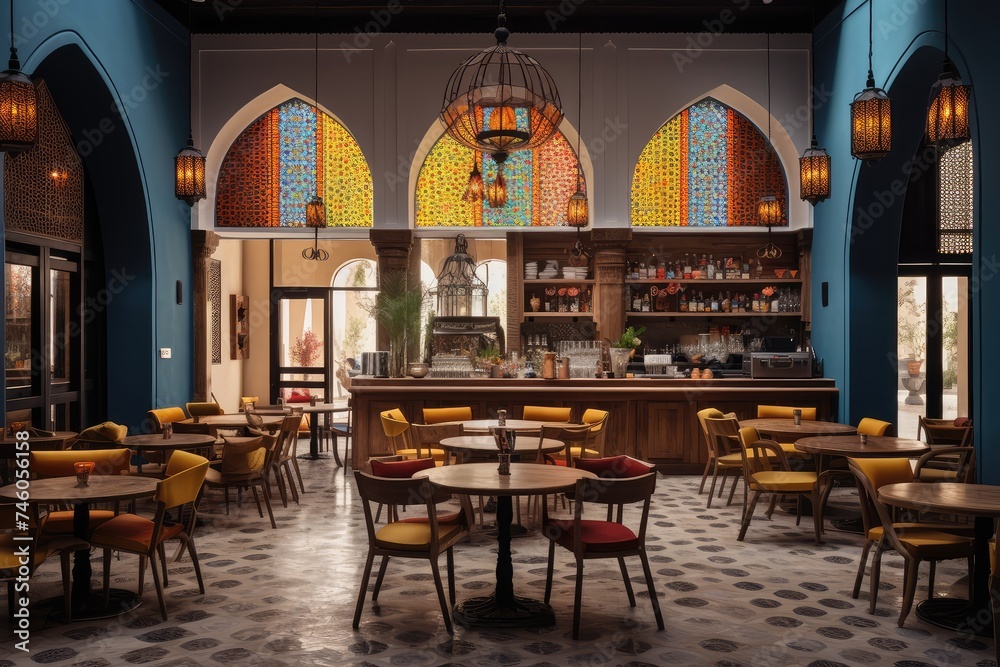 Marocco Cafe Design, Bohem Cool Restaurant in African Style, Maroccan ...