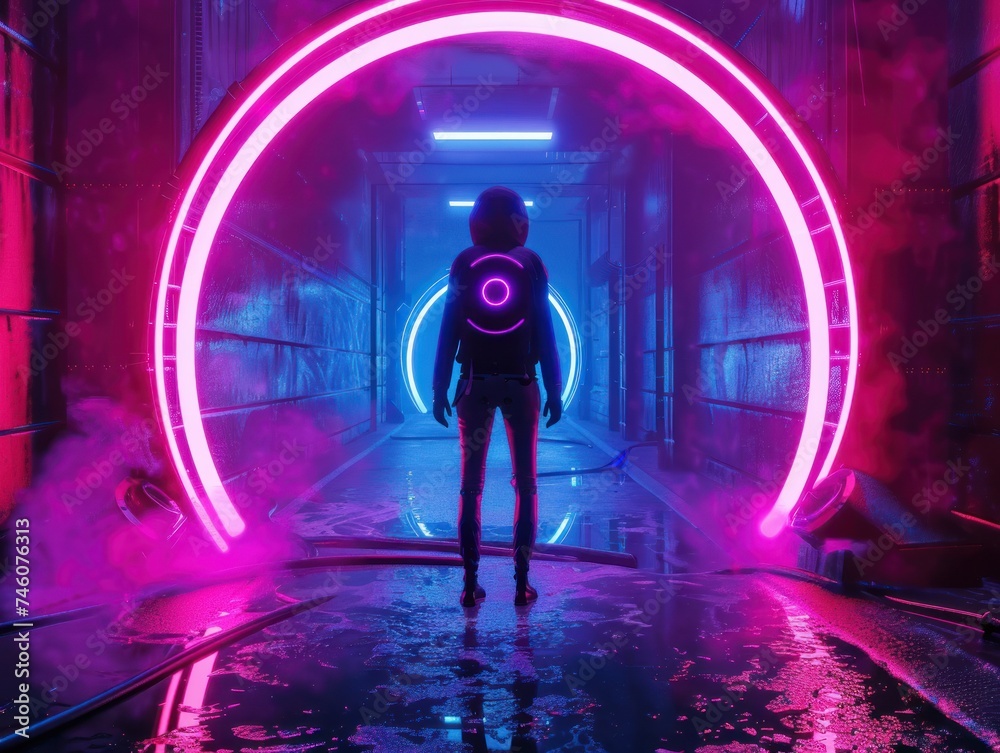 Explore a dystopia with cyberpunk neon lights, encounters with ...