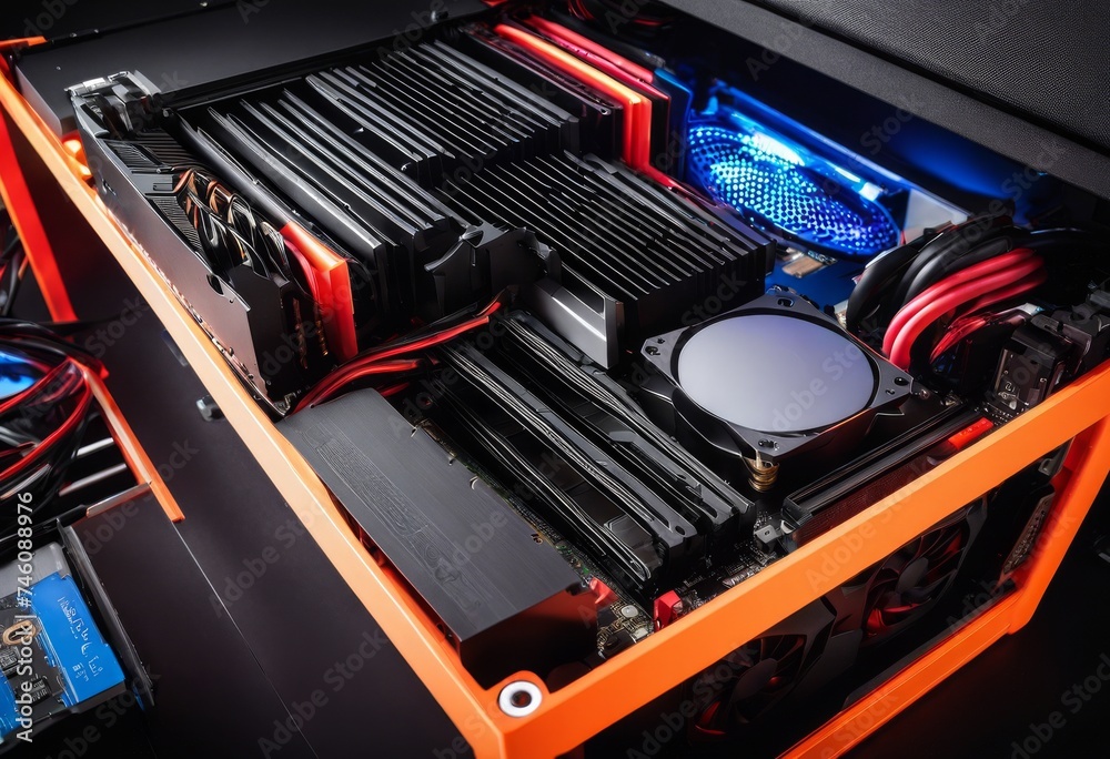 illustration, step step guide assembling high performance gaming ... illustration, step step guide assembling high performance gaming ...