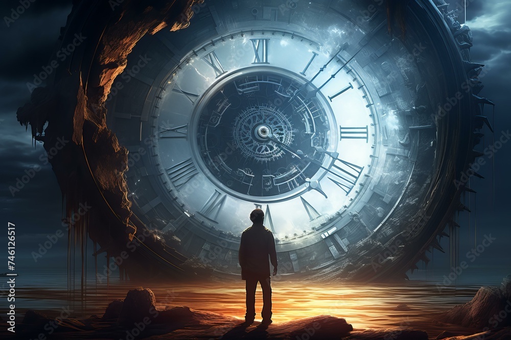 Portal time machine. Travel science. Generate Ai Stock Illustration ...