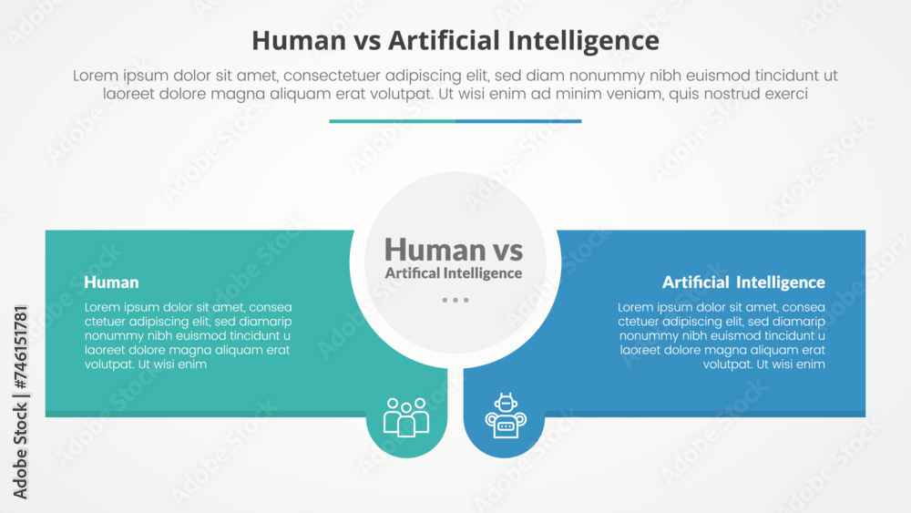 human employee vs ai artificial intelligence versus comparison opposite ...