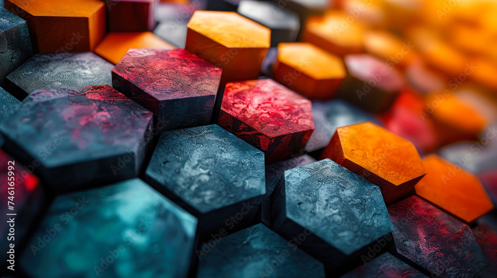 Hexagon Collage Template: A Modern Template with Hexagon Shapes and ...