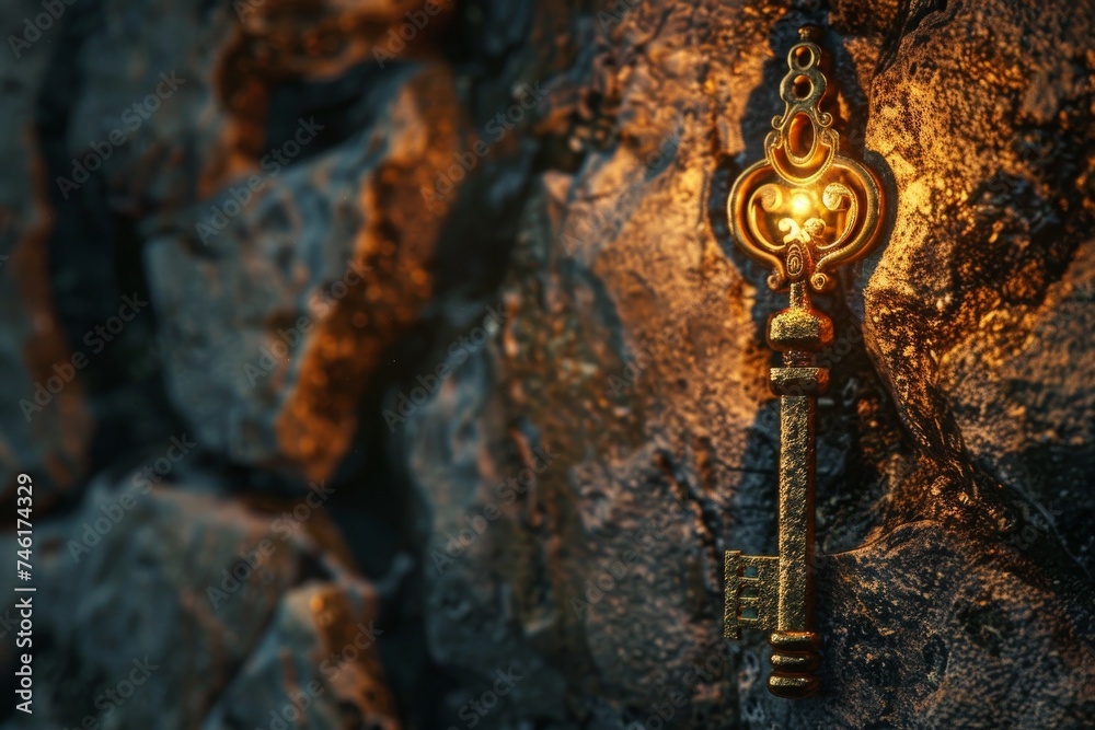 Imagine a golden key that opens a secret door to a mysterious realm ...
