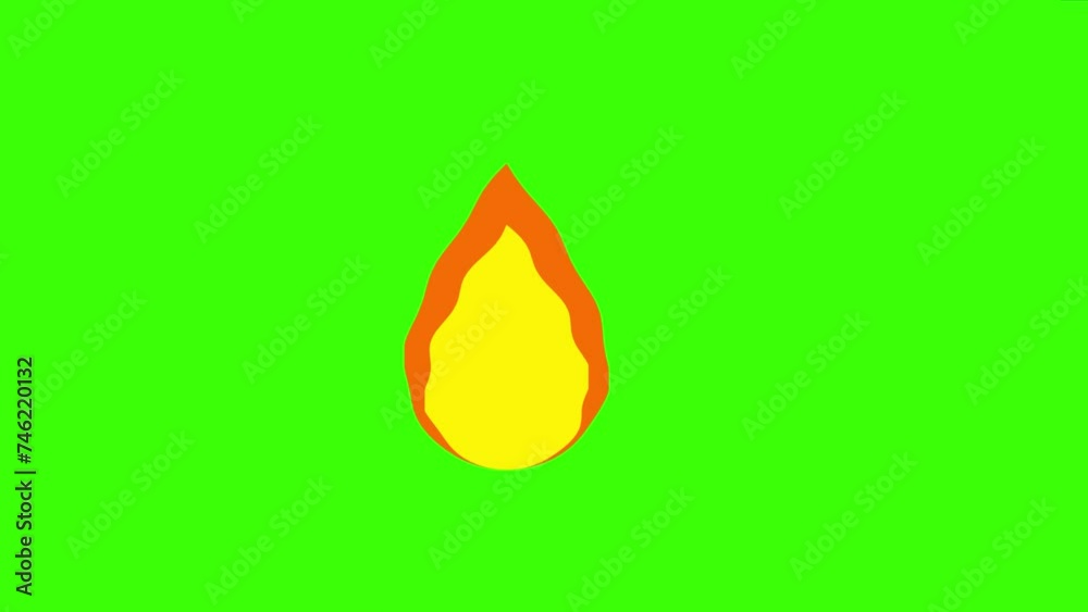 Vidéo Stock animated fire small fire candle green screen alpha looping ...