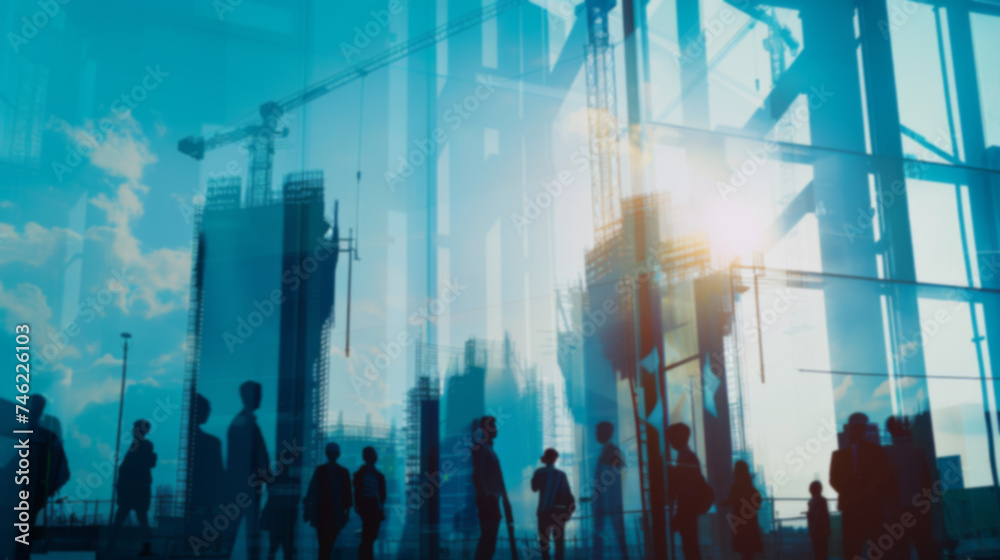 engineering construction infrastructure ideas concept silhouette of ...