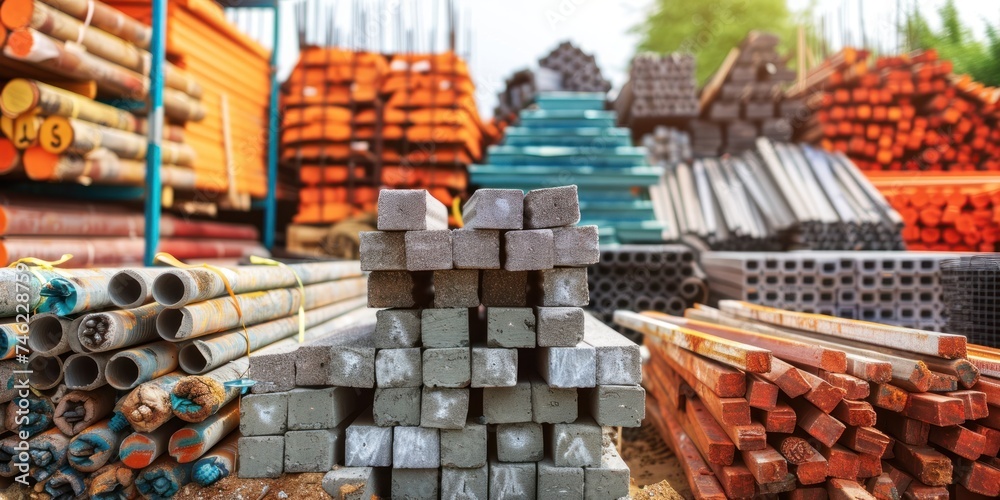 different type of construction materials Stock Photo | Adobe Stock