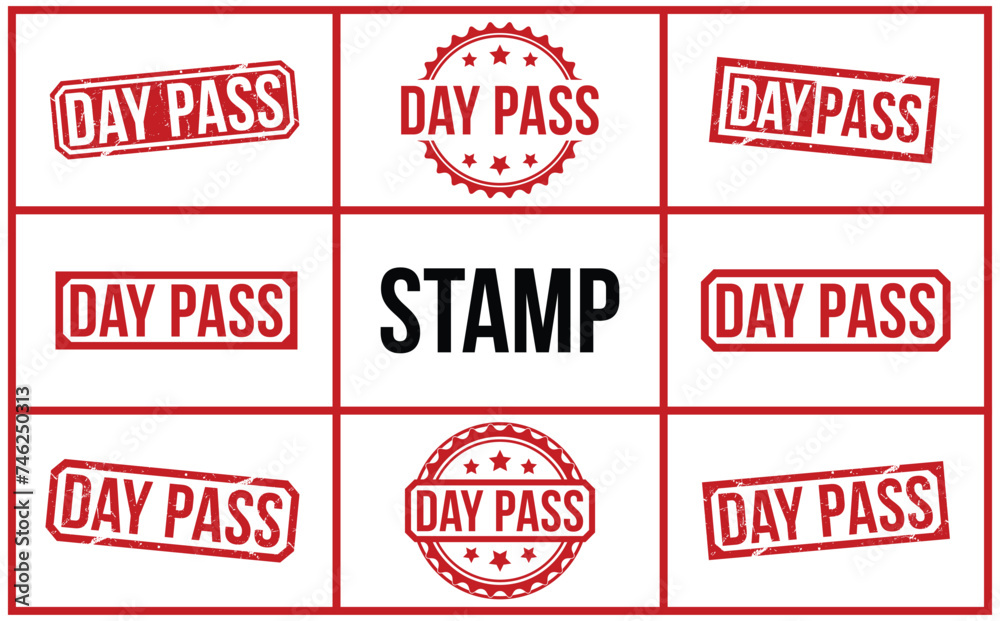 Day Pass stamp red rubber stamp on white background. Day Pass stamp sign. Day Pass stamp. Stock ...