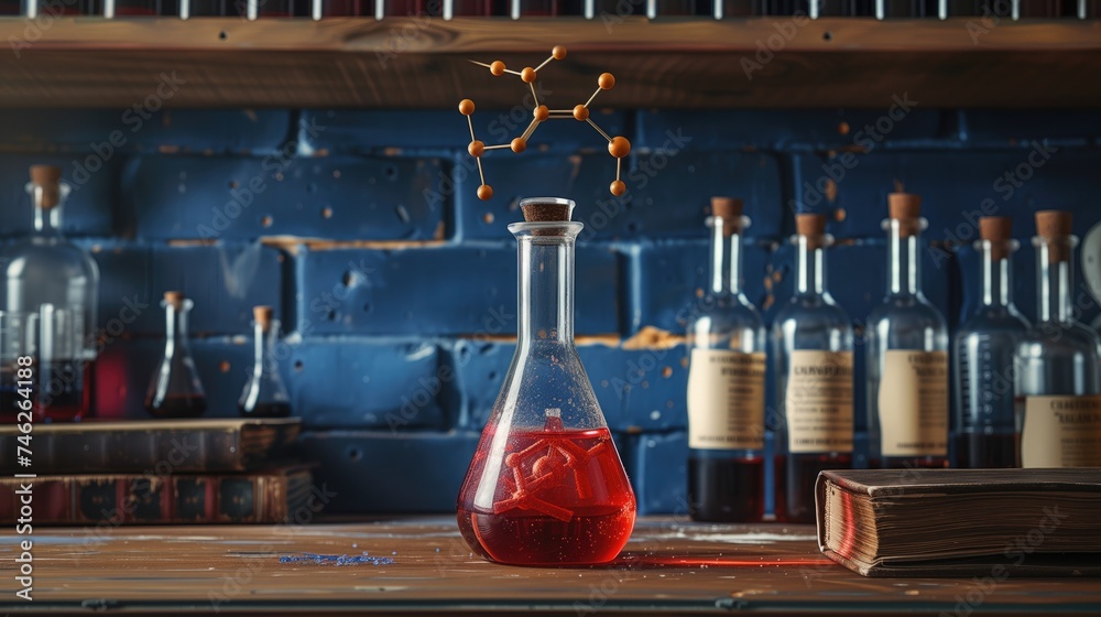In a chemistry laboratory, students conduct experiments to synthesize ...