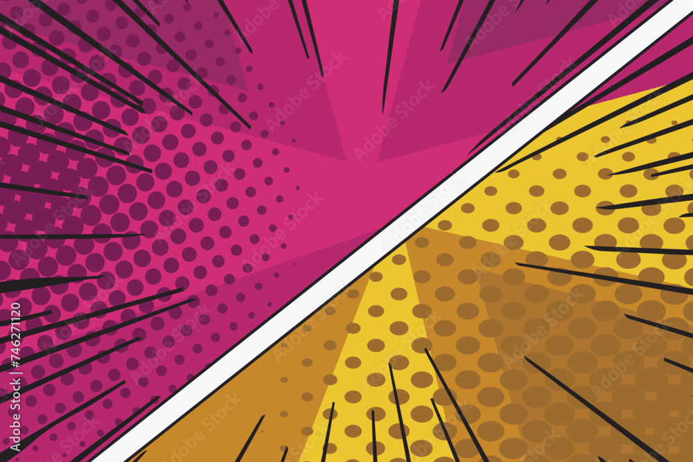 vector modern comic panels in various colors and angles, comic images ...