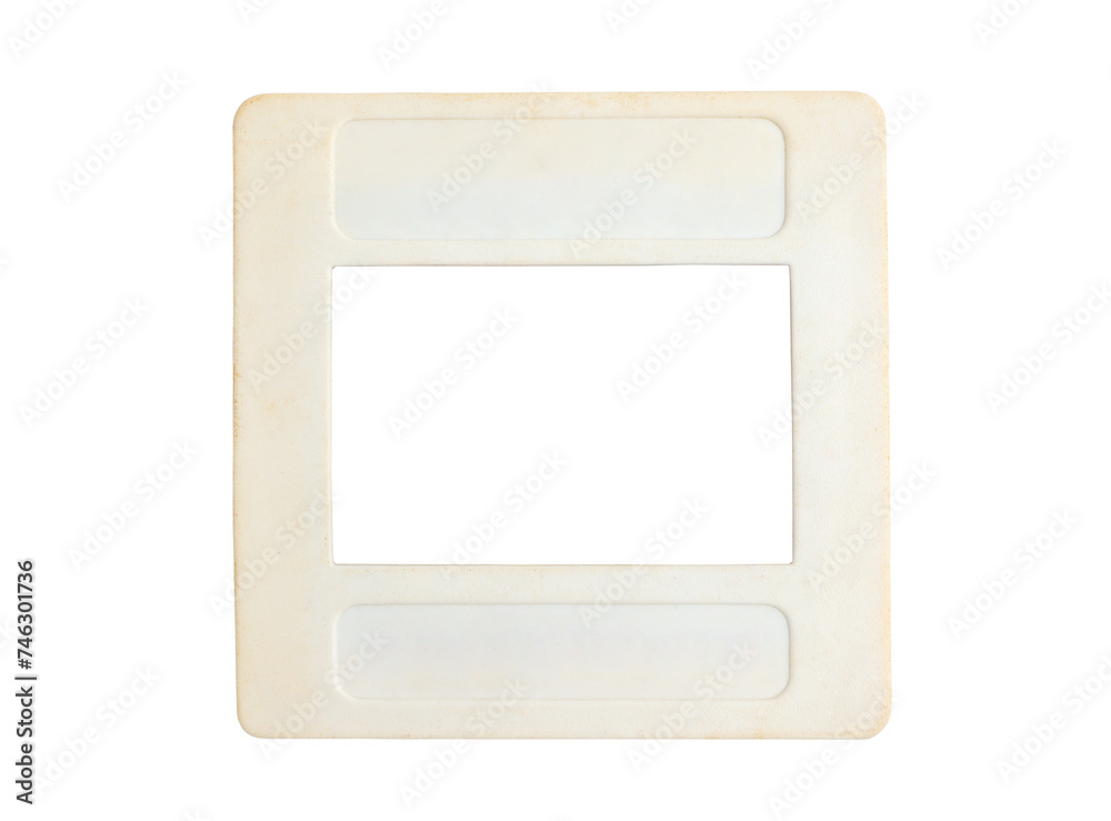 Negative slide film frame, 35mm slide film isolated on white background ...