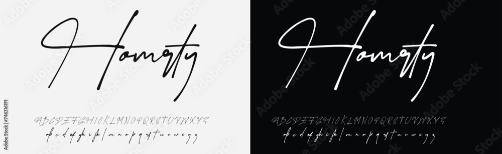 signature font alphabet vector illustration isolated Background Stock ...