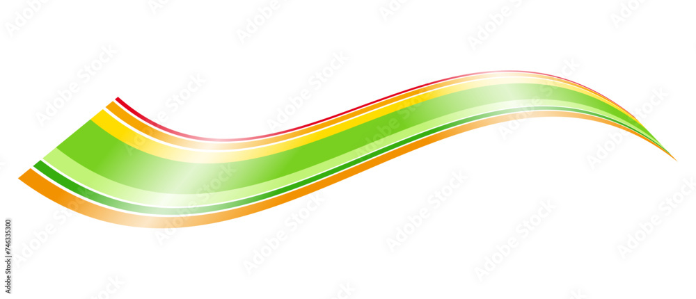 Energetic wave of positive flow. Colorful dynamic sine wave of fresh ...
