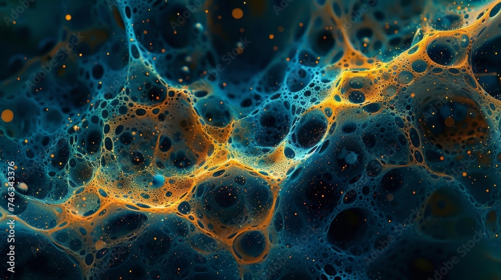 Illustrate the abstract beauty of technology textures, blending the ...