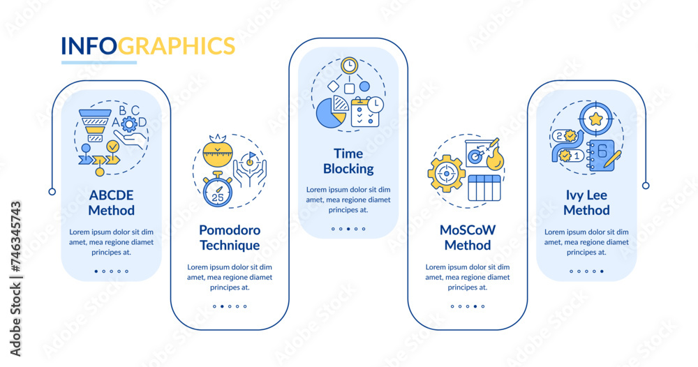 Prioritization techniques rectangle infographic template. Task ... Prioritization techniques rectangle infographic template. Task ...