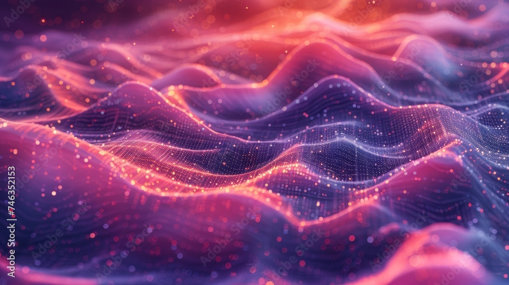 Visualize the intricate textures of digital landscapes, where data ...