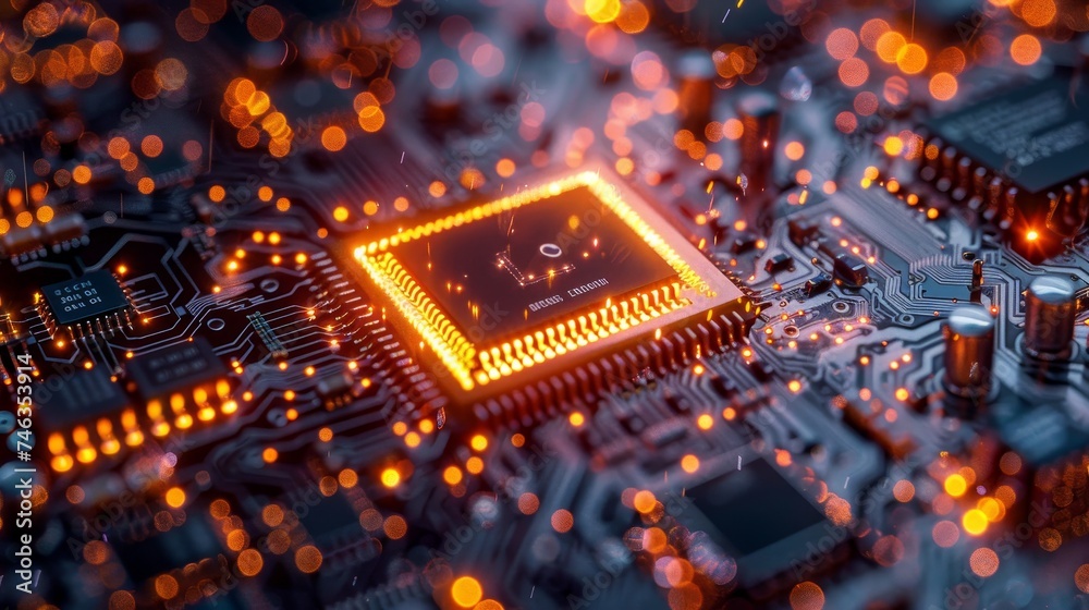 Capture the essence of quantum computing backgrounds, where technology ...