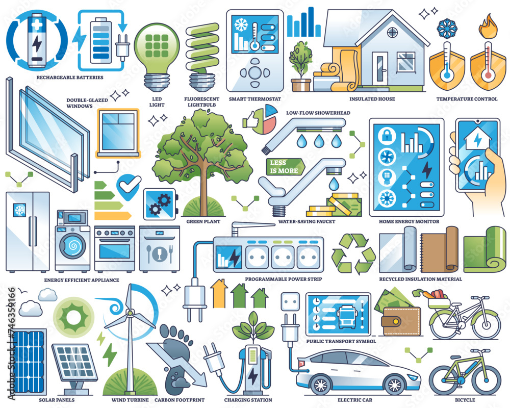 Energy efficiency and sustainable power usage in outline collection ...
