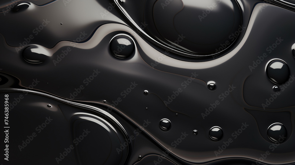 black texture background crude oil, abstract smooth dark liquid energy ...