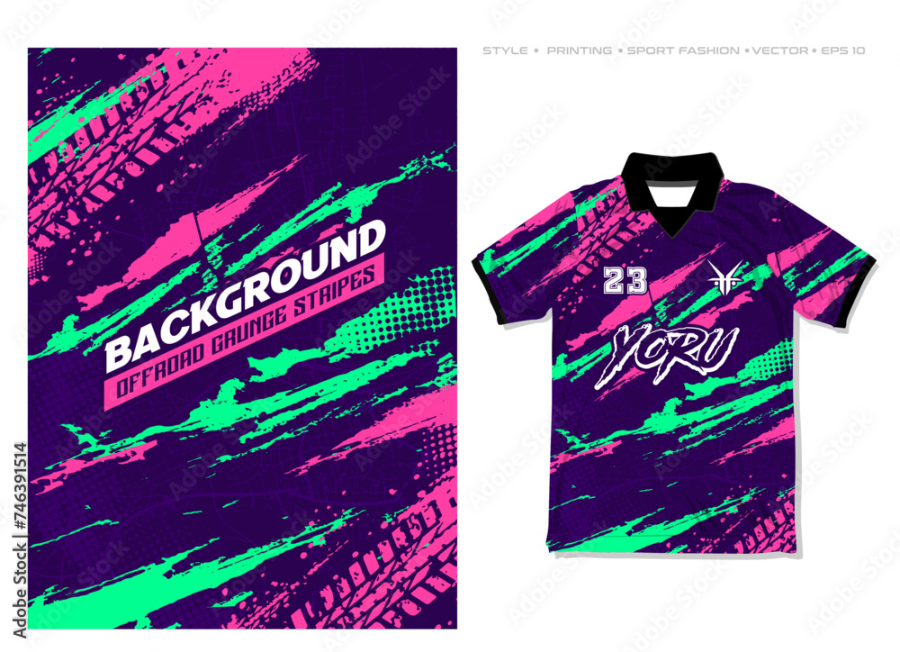 sublimation jersey design grunge brush background modern camouflage ...