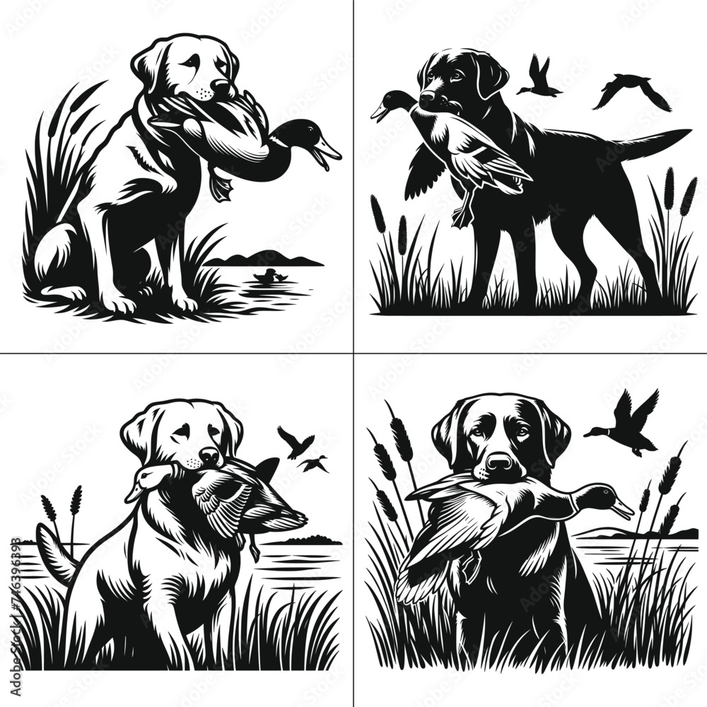 Duck Hunting Dog SVG File, Duck Hunter svg, Hunting Dog svg, Hunting ...
