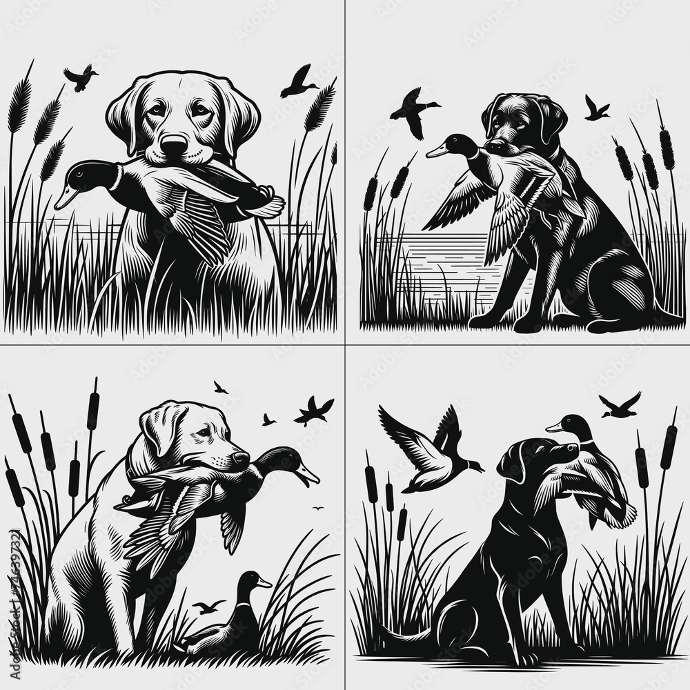 Duck Hunting Dog SVG File, Duck Hunter svg, Hunting Dog svg, Hunting ...