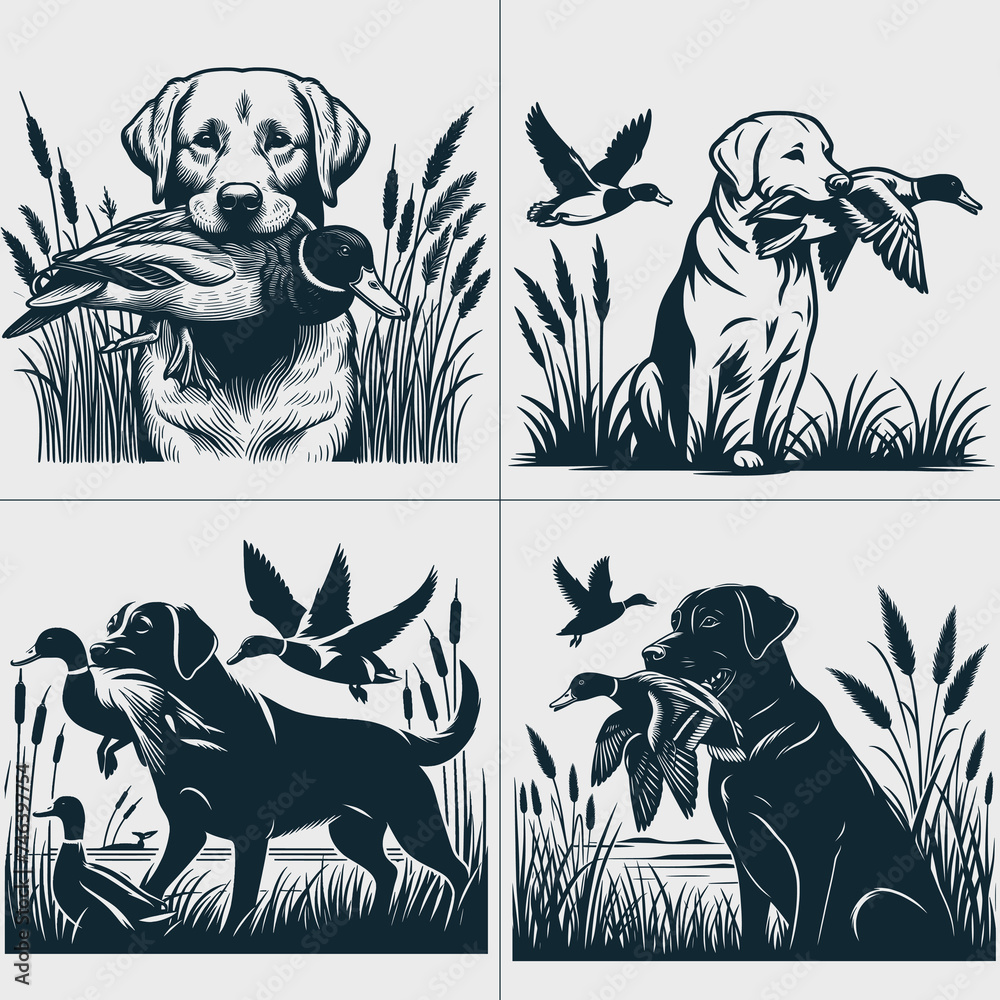 Duck Hunting Dog SVG File, Duck Hunter svg, Hunting Dog svg, Hunting ...